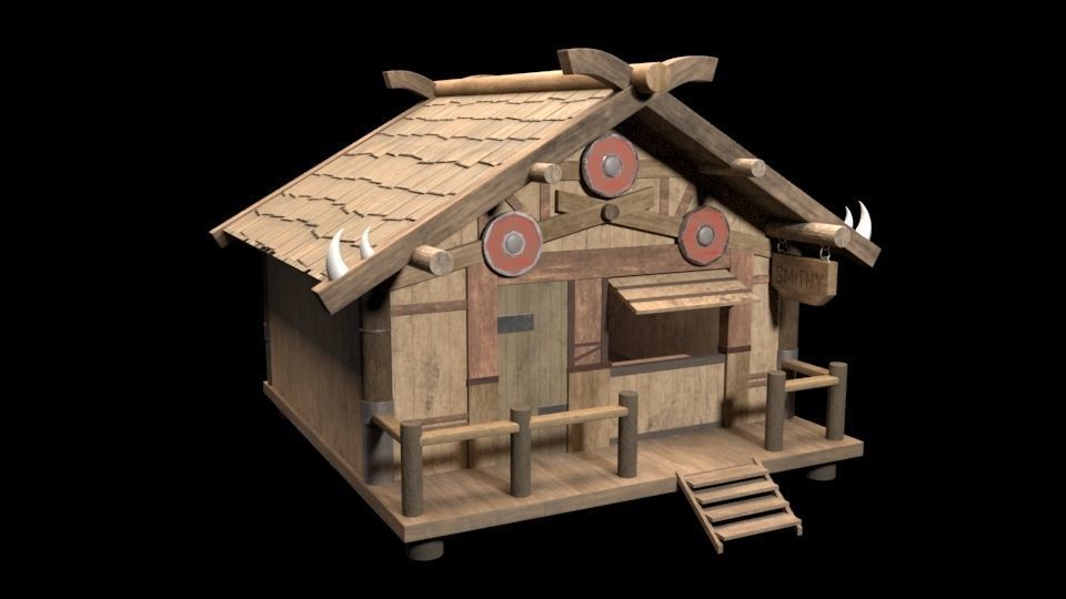 Viking smithy free VR / AR / low-poly 3D model | CGTrader