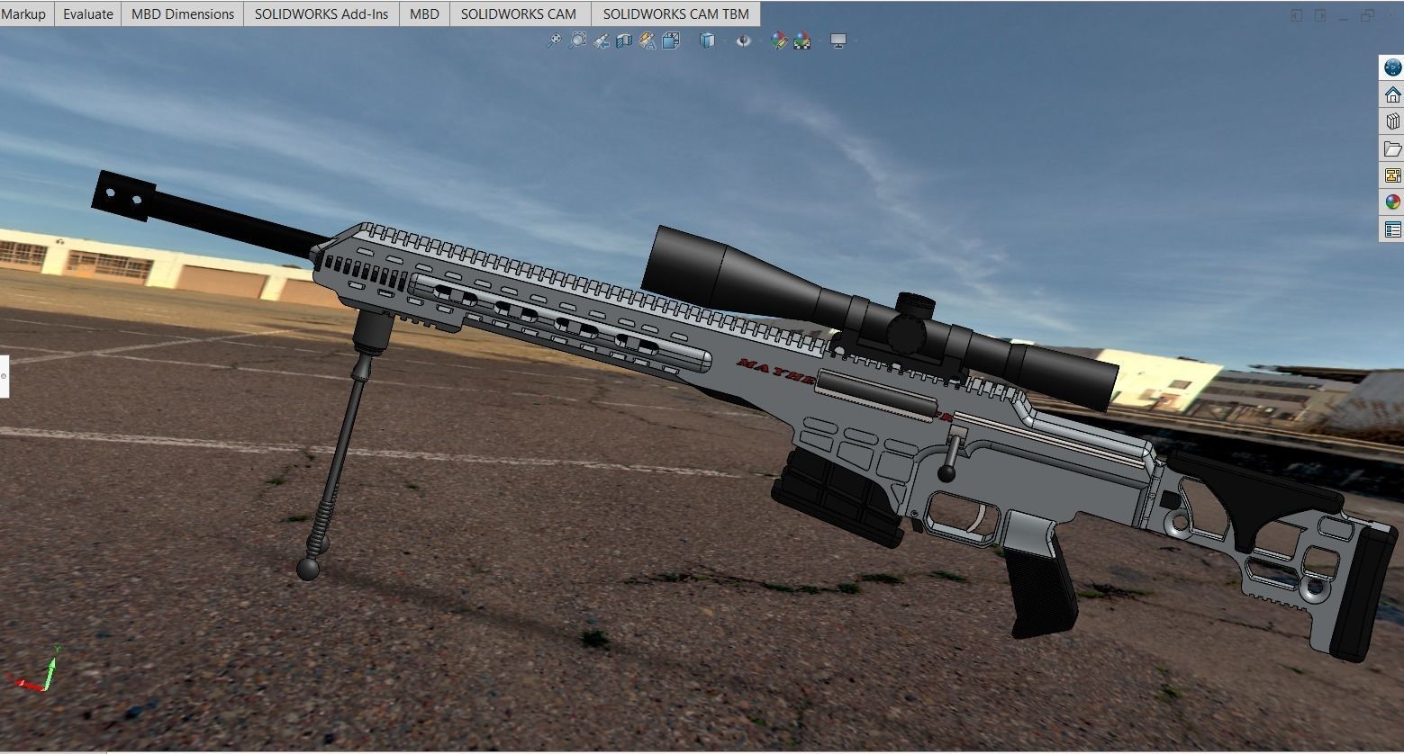 Sniper rifle with scope free 3D model | CGTrader