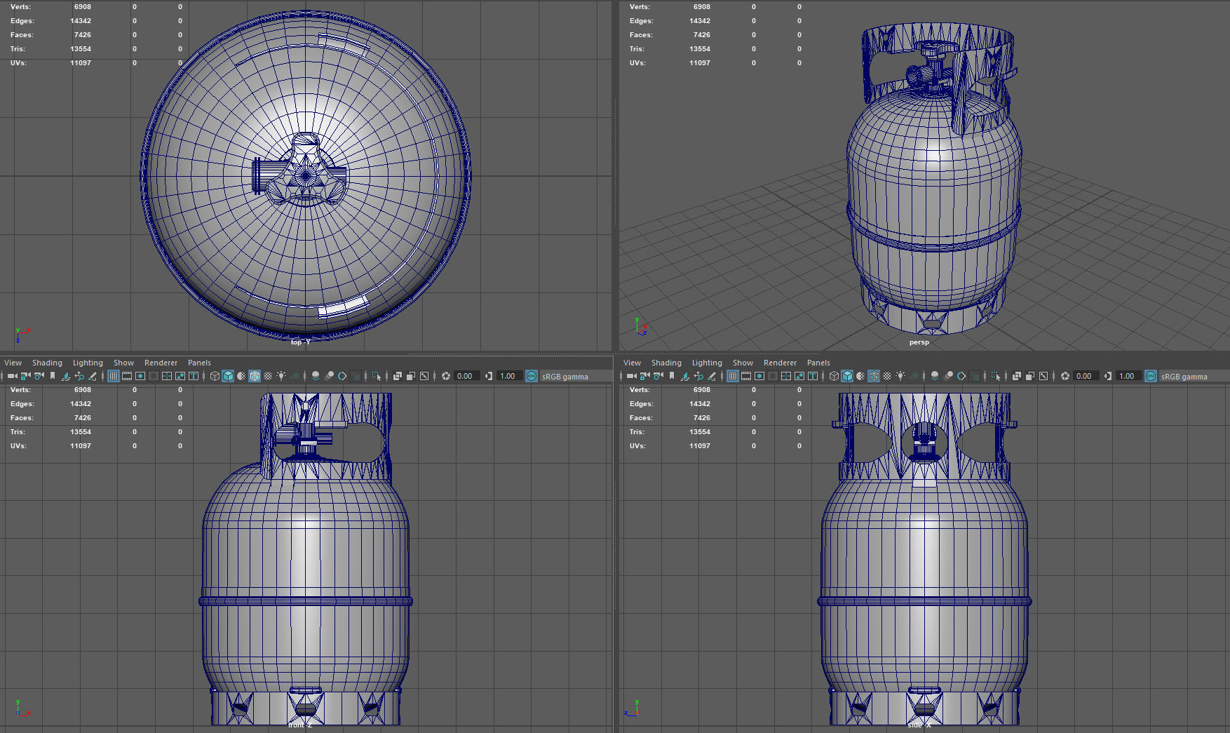 3D model Propane tank cylinder VR / AR / low-poly | CGTrader
