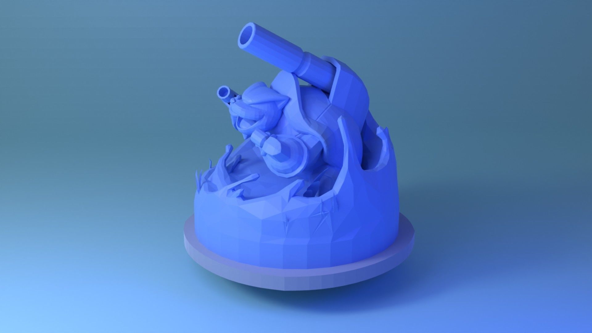 Mega Blastoise - Pokemon Diorama 3D model 3D printable | CGTrader