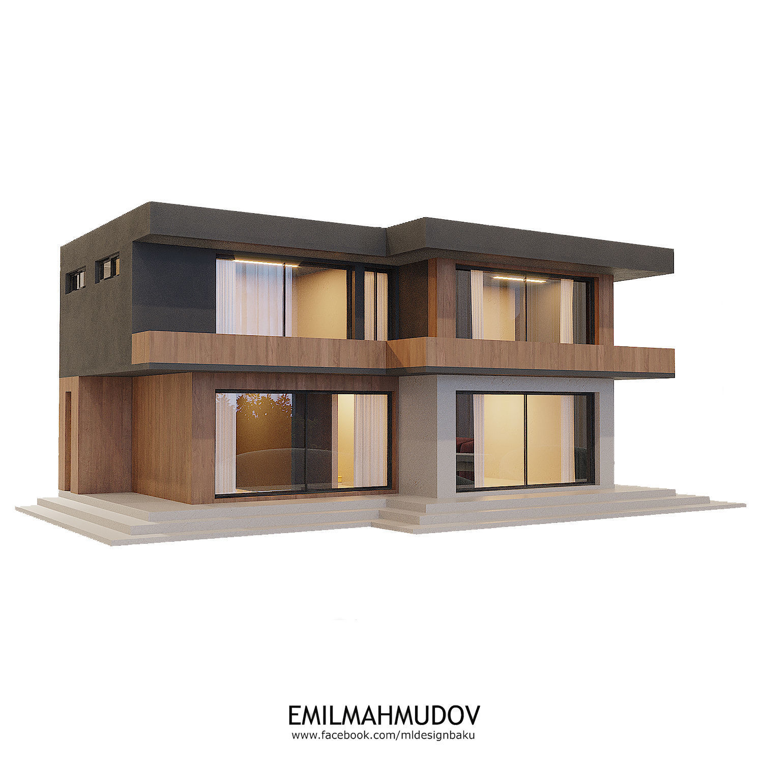 3D model Modern house VR / AR / low-poly | CGTrader
