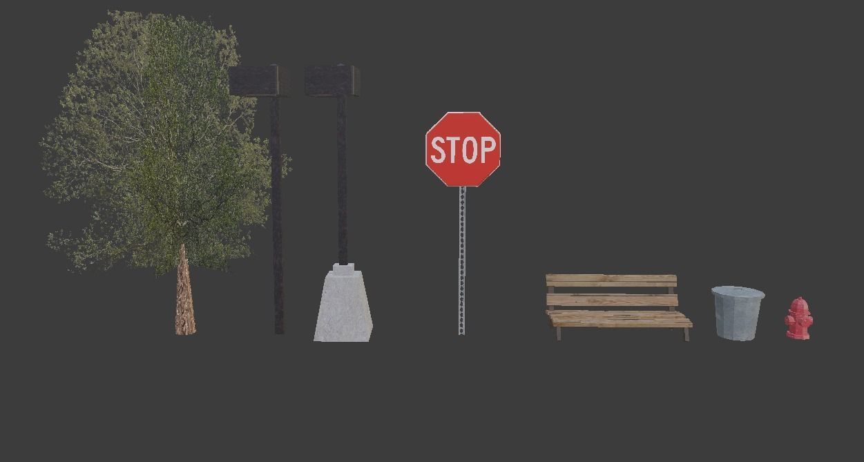 3D model PSX Horror Models Park VR / AR / low-poly | CGTrader