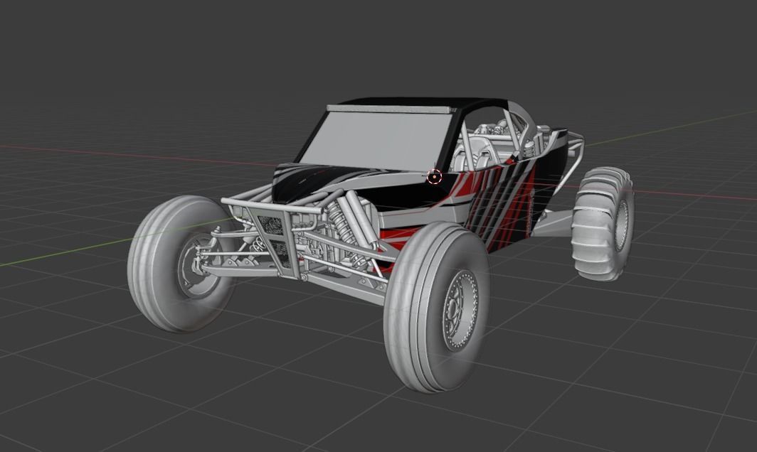 3d Model Tatum Motorsports Dragon 2 Seat Sand Car Vr Ar Low-poly