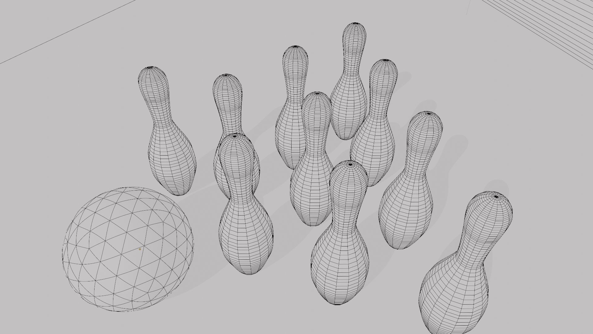 Simple Bowling Set 3D model | CGTrader