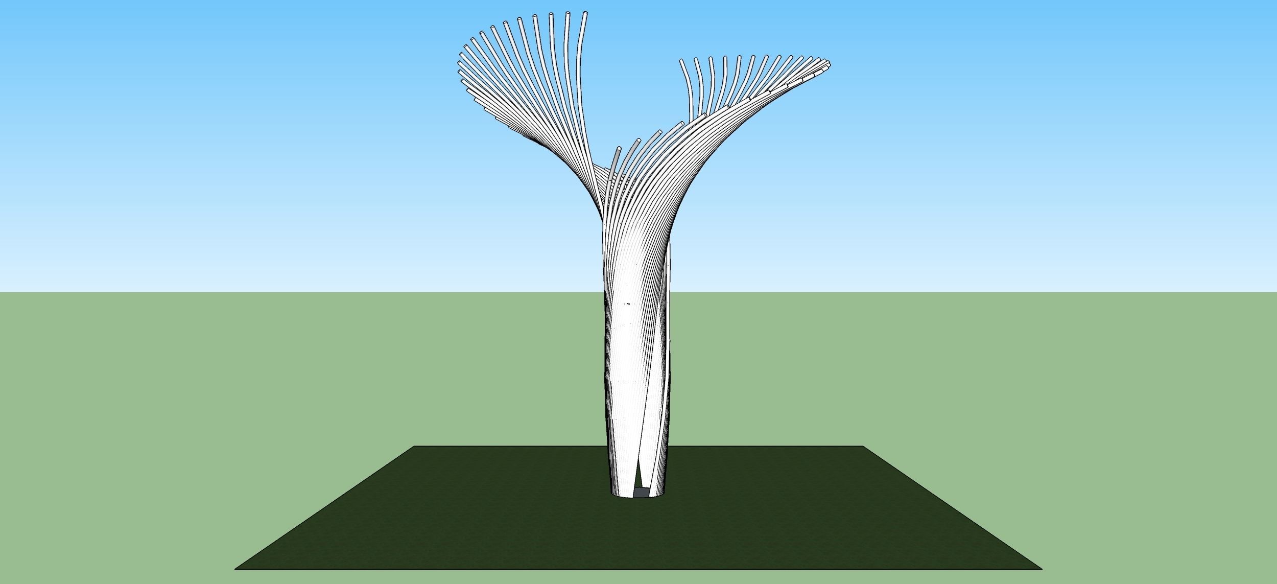 COLOUM PIPE BENDING ARC SPINING ARTWORK 3D model | CGTrader