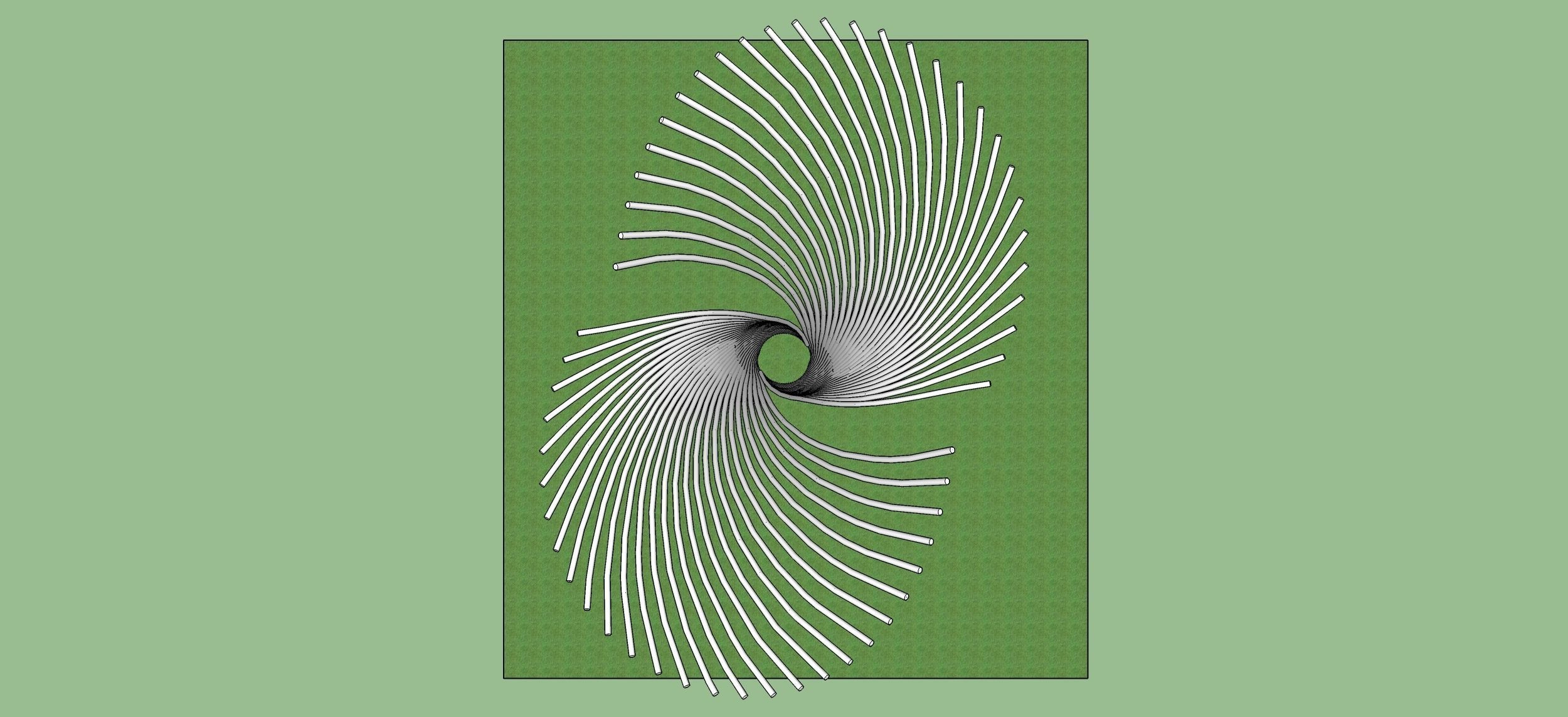 COLOUM PIPE BENDING ARC SPINING ARTWORK 3D model | CGTrader