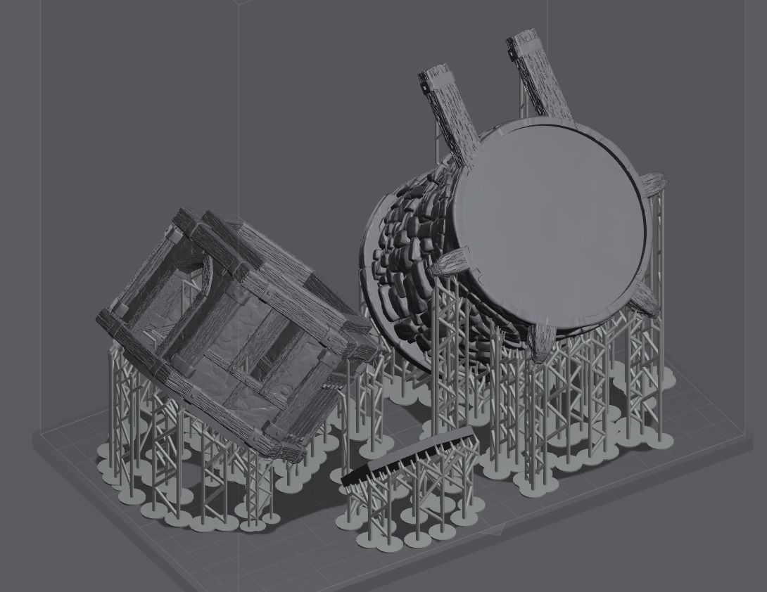Medieval tower with a balcony 3D model 3D printable | CGTrader