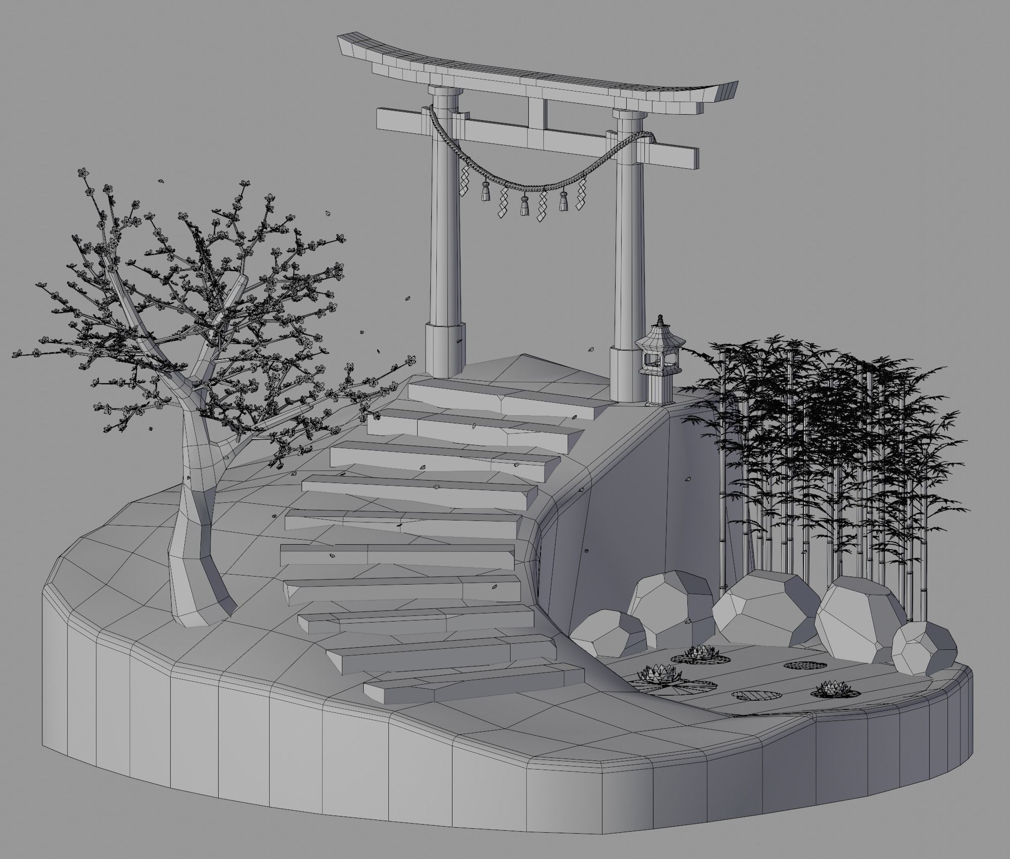 3D model Torii gate VR / AR / low-poly | CGTrader
