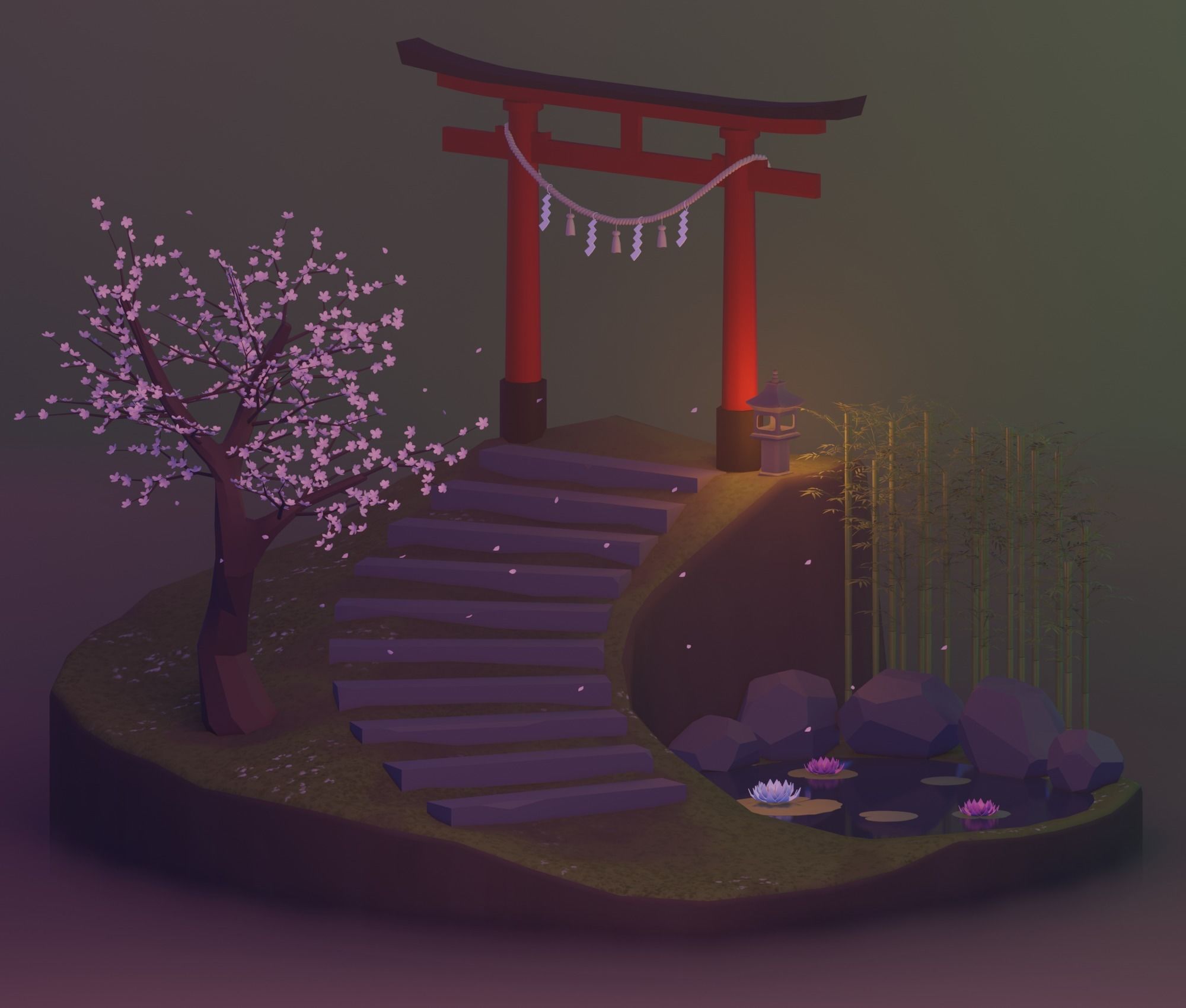 3D model Torii gate VR / AR / low-poly | CGTrader