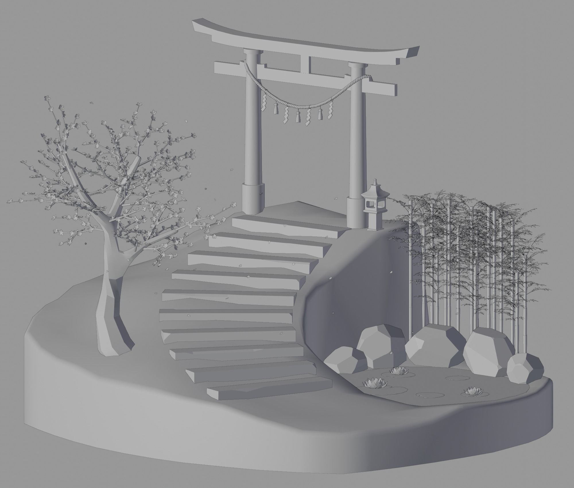 3D model Torii gate VR / AR / low-poly | CGTrader