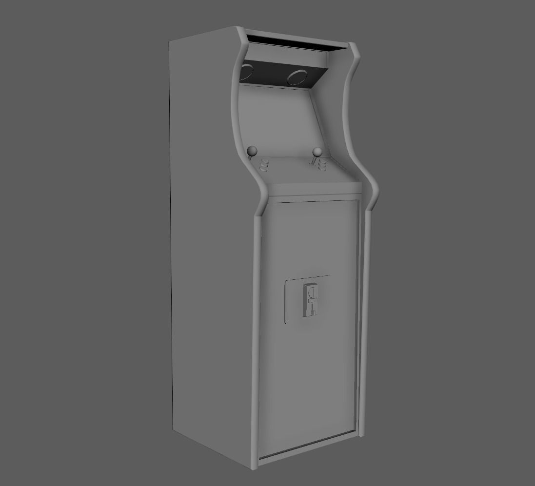 3D model Arcade Machine retro Pokemon Theme Gameready VR / AR / low ...