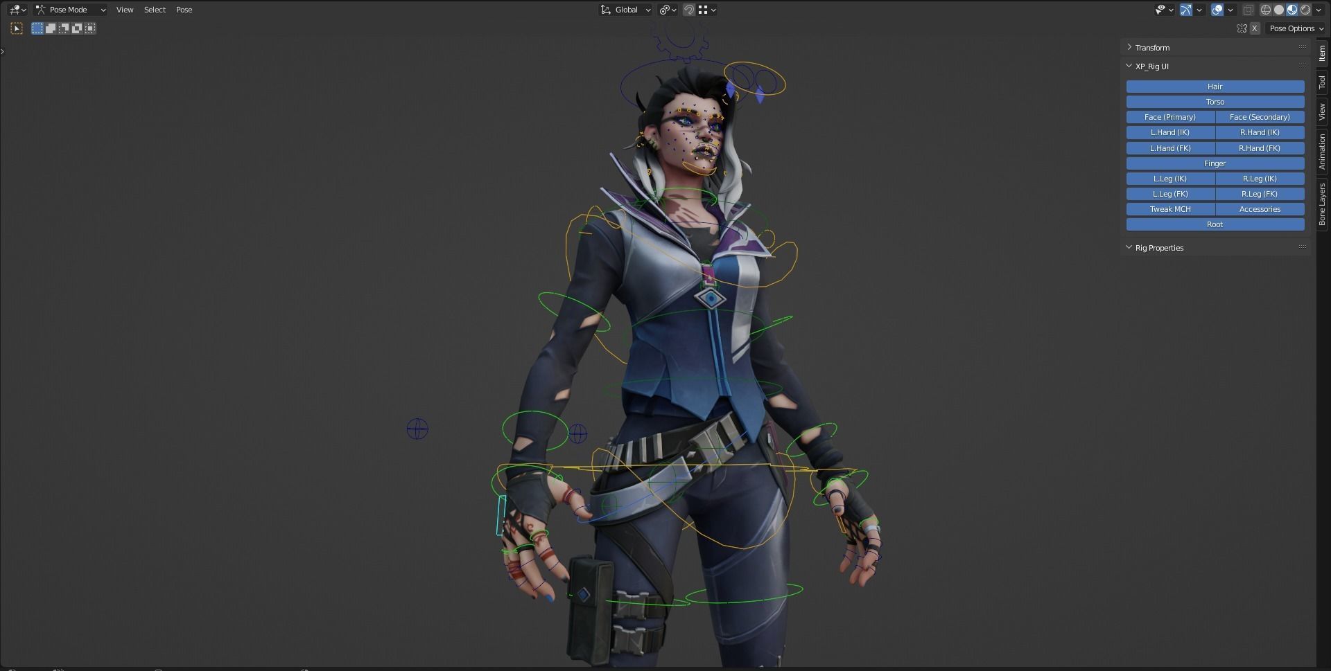 Fade Valorant Character Rig Blender 3D model rigged | CGTrader