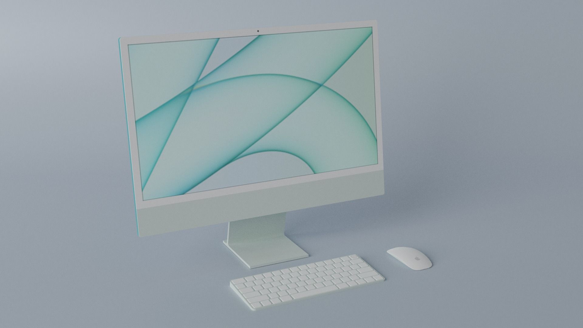 iMac 24-inch 2021 Green 3D model | CGTrader