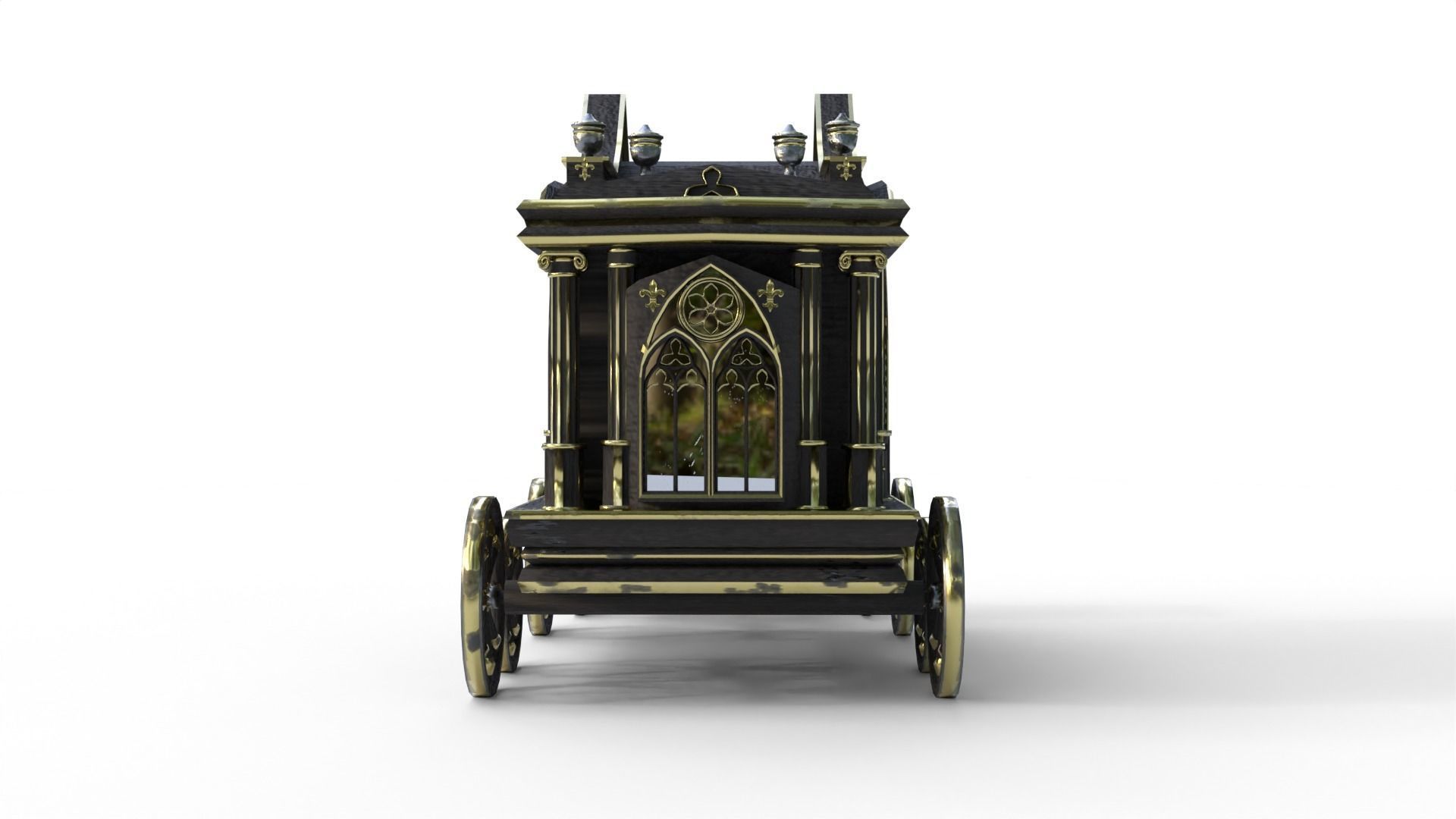3D model Stylized Luxury Wooden Carriage VR / AR / low-poly | CGTrader