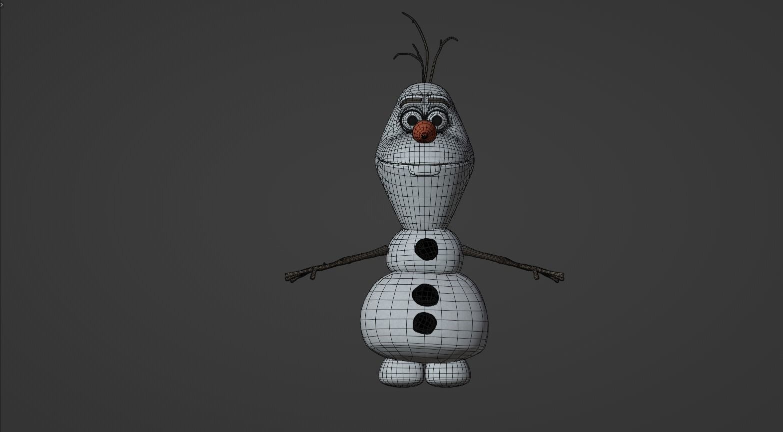 3D model FROZEN Olaf Rig Blender VR / AR / low-poly | CGTrader