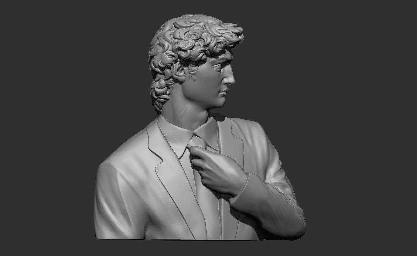 David Statue with Suit Printable 3D model 3D printable | CGTrader