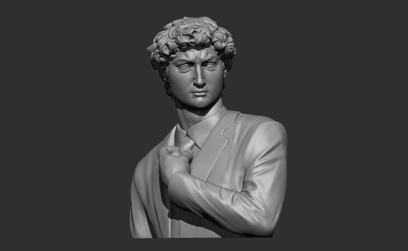 David Statue with Suit Printable 3D model 3D printable | CGTrader