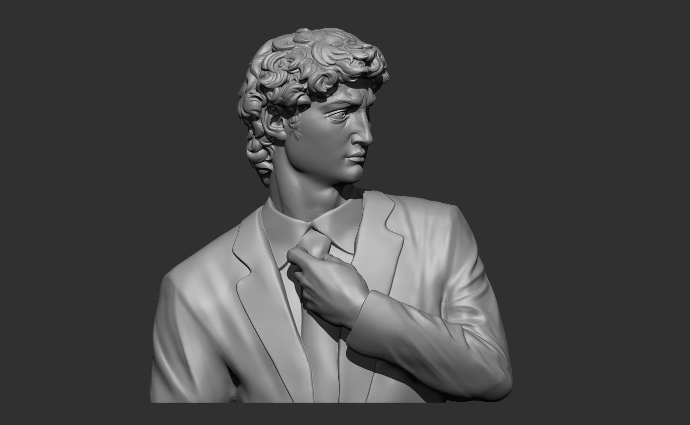 David Statue with Suit Printable 3D model 3D printable | CGTrader