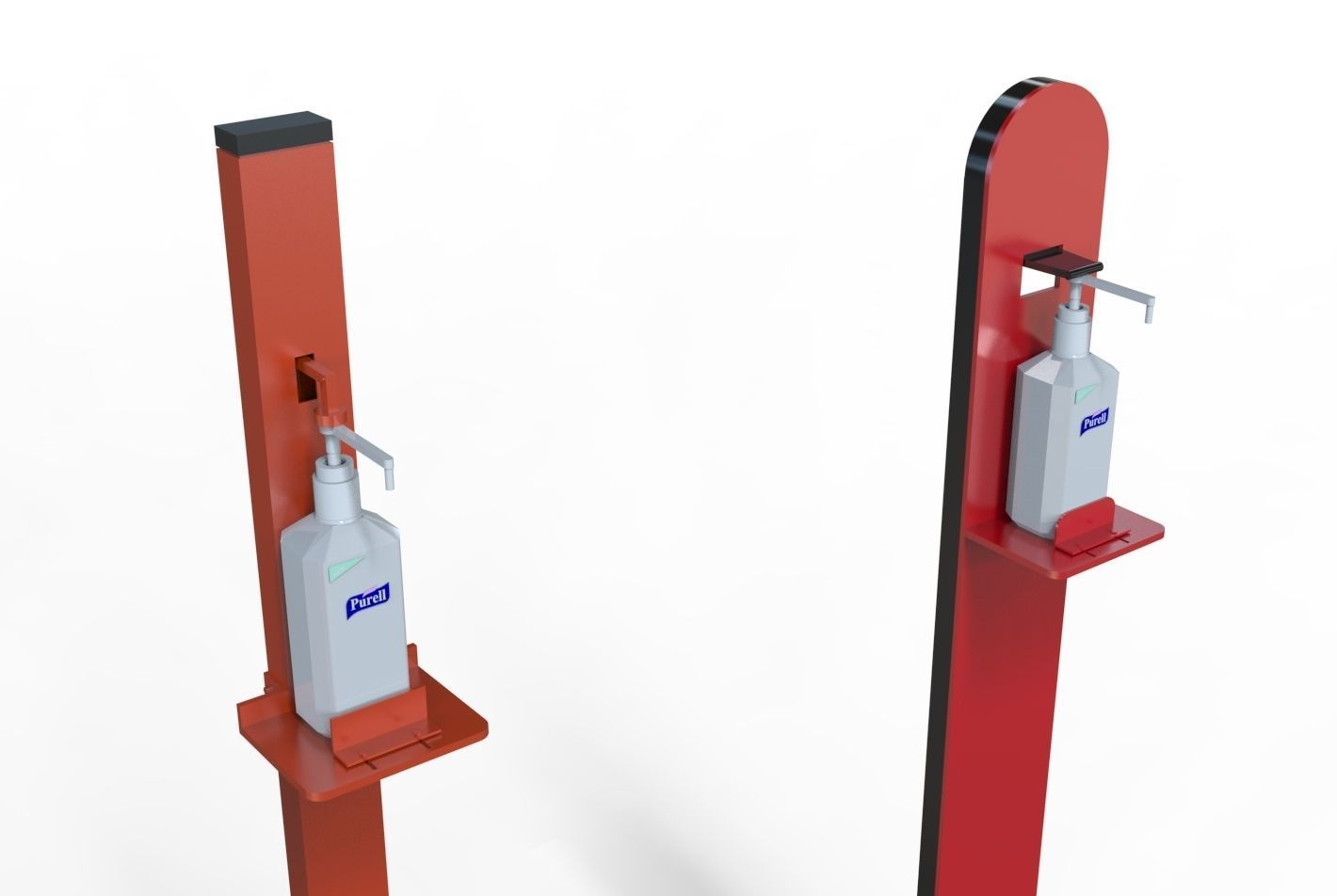 Hand sanitizer dispenser design 3d model with pedal 3D model | CGTrader