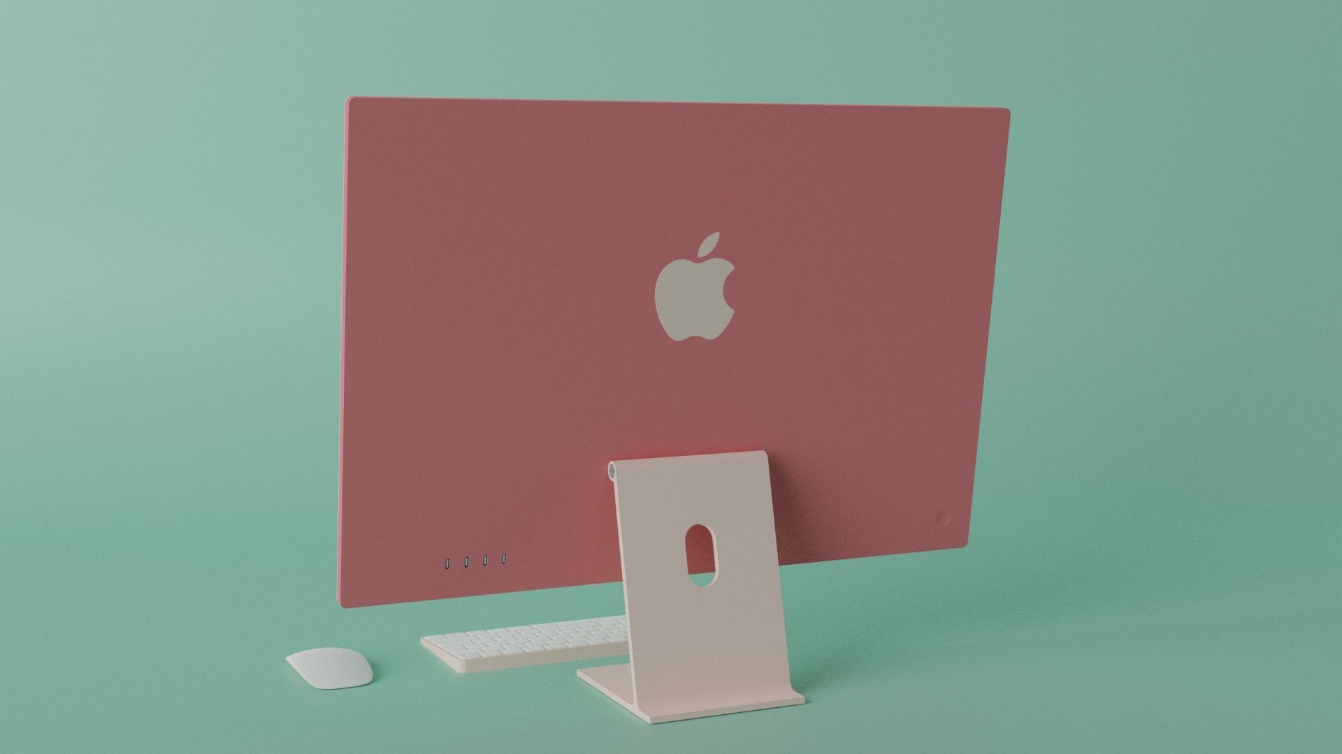 iMac 24-inch 2021 Pink 3D model | CGTrader