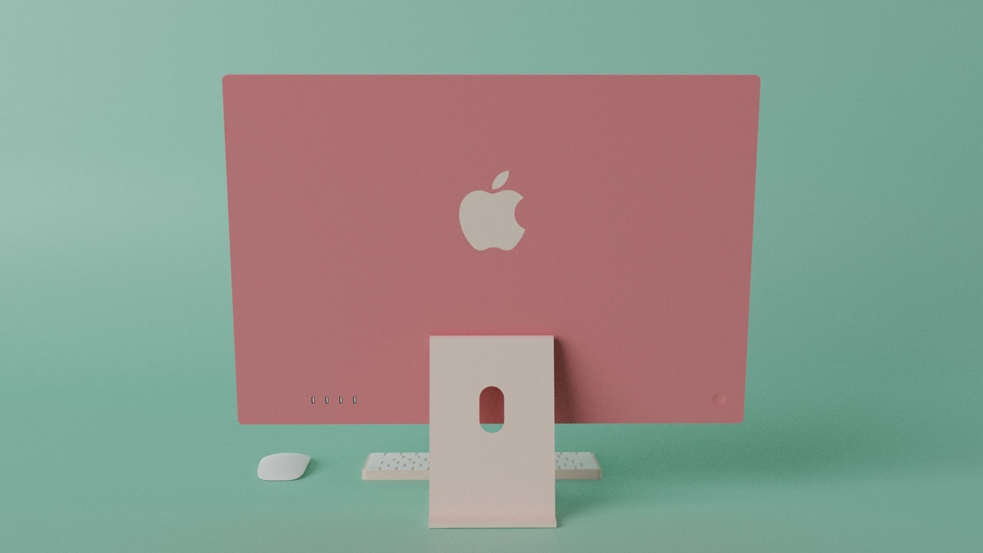 iMac 24-inch 2021 Pink 3D model | CGTrader