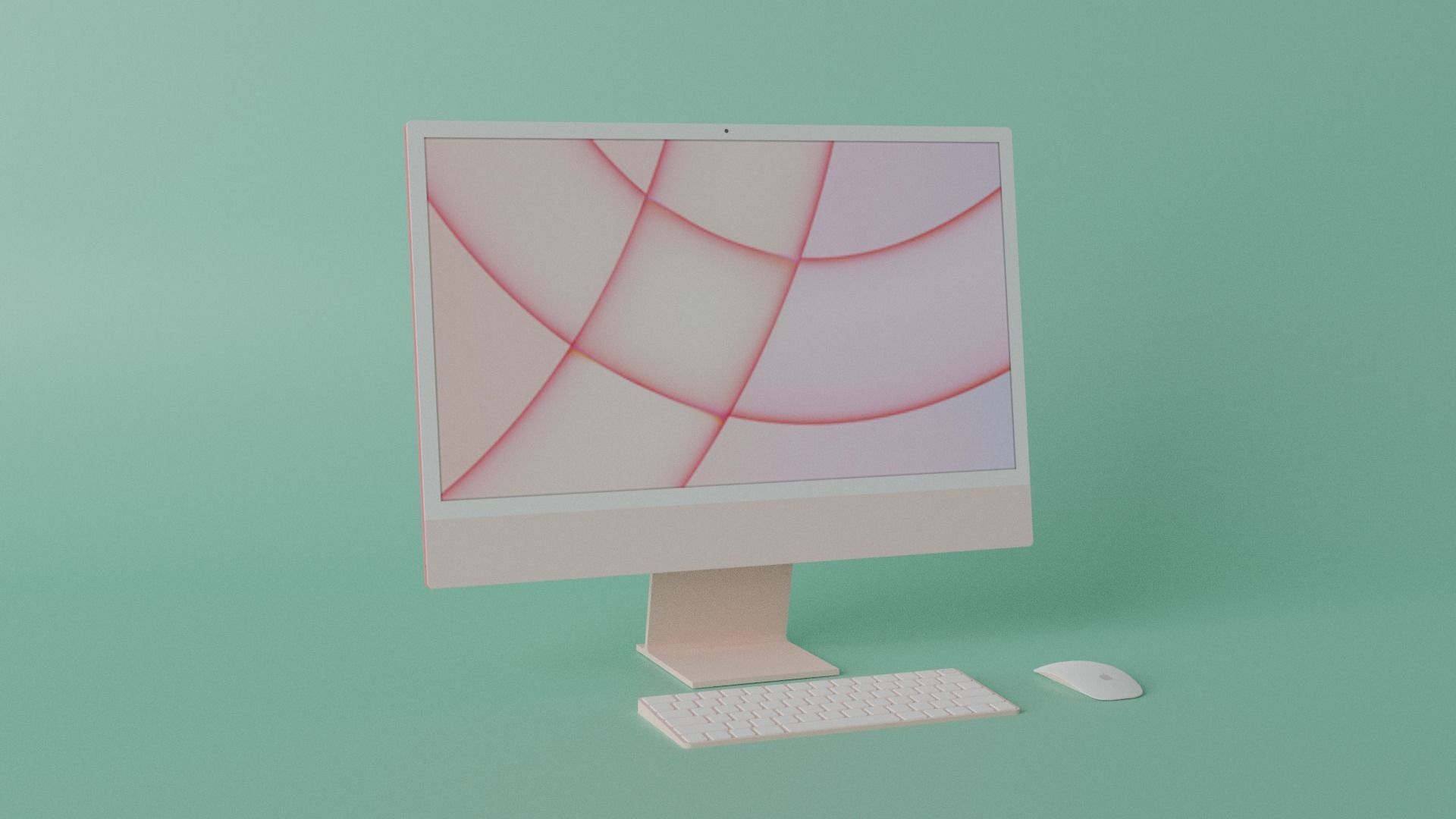 iMac 24-inch 2021 Pink 3D model | CGTrader