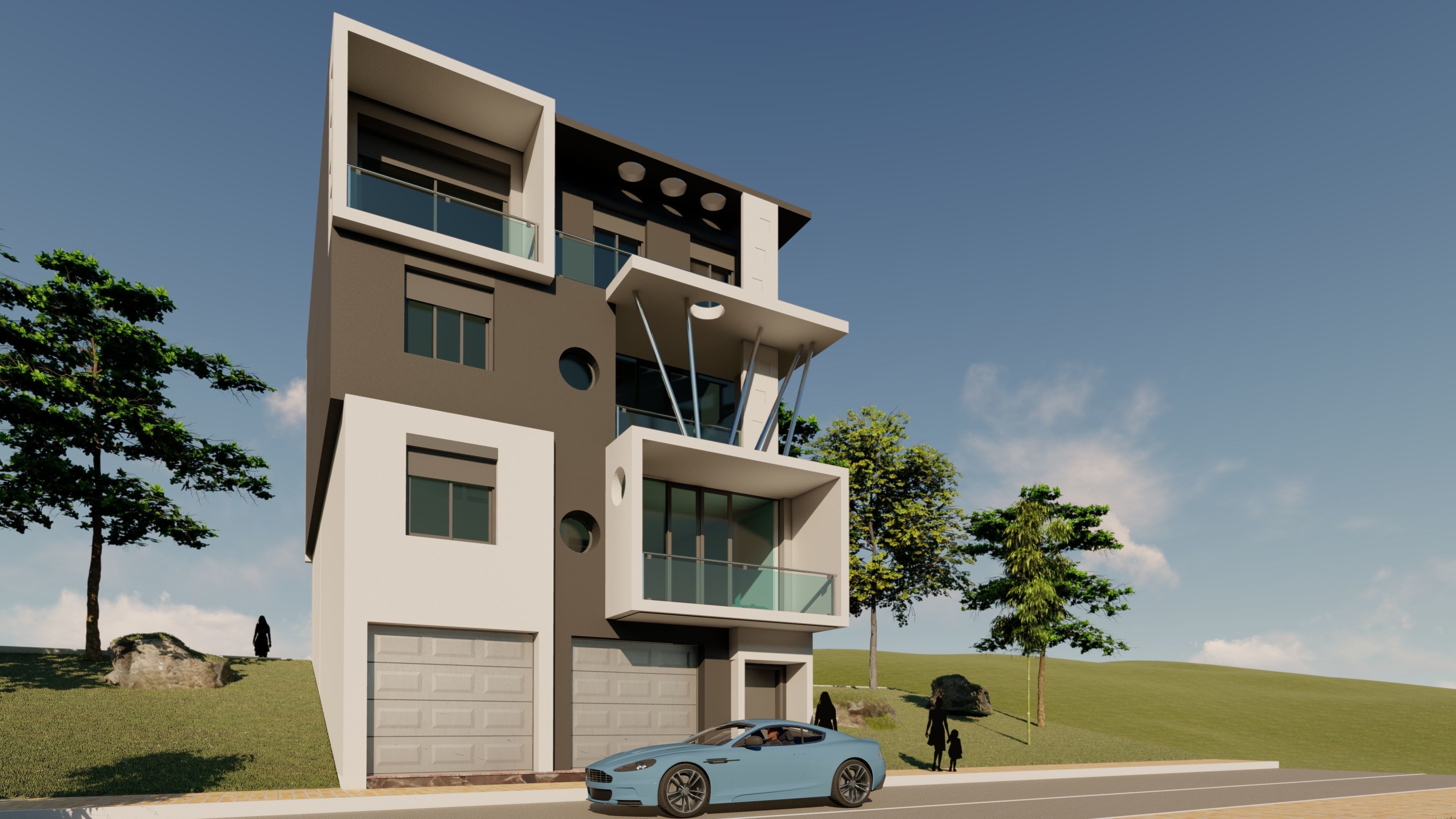 3D model MODERN VILLA 3D VR / AR / low-poly | CGTrader