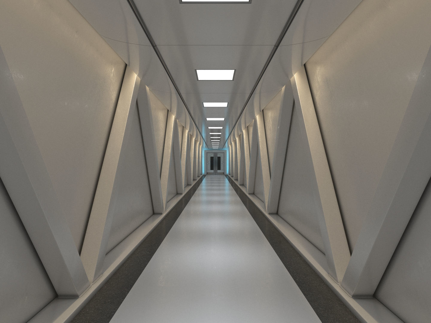Futuristic Corridor 3D model | CGTrader