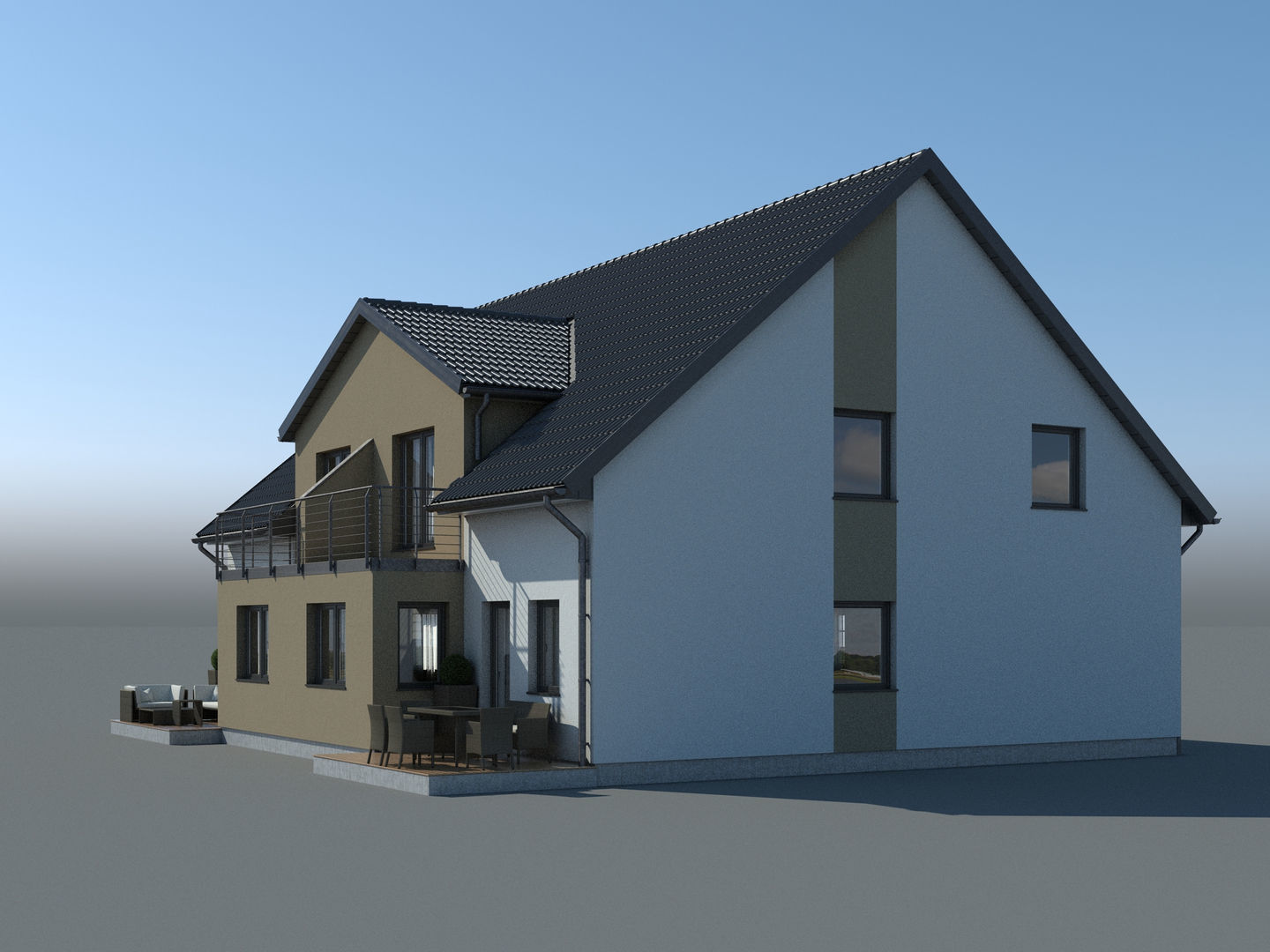 Generic Semi-Detached House 001 3D model | CGTrader