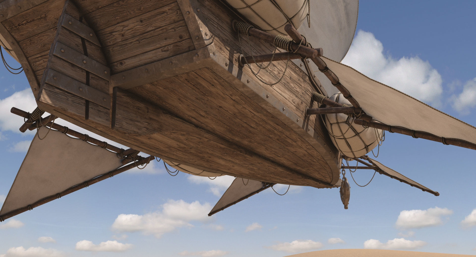 Fantasy Flying Sailing Ship 3D model | CGTrader