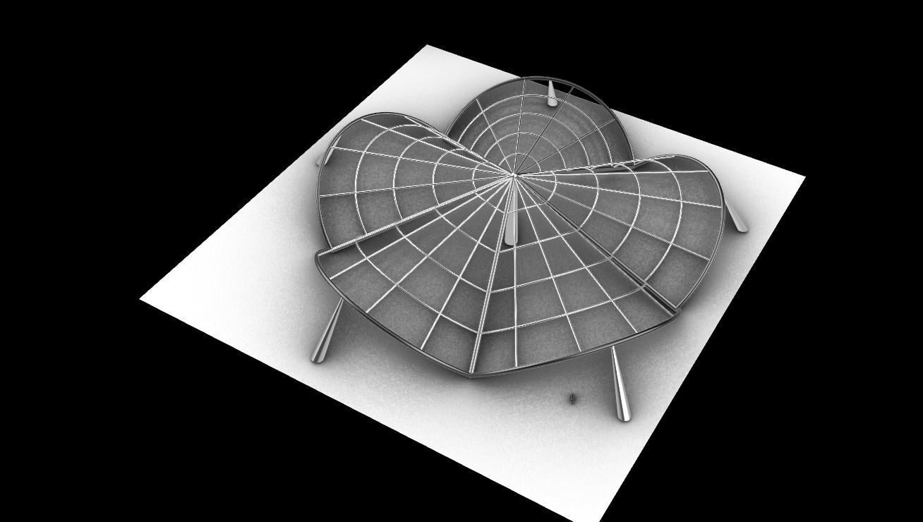 Architectural Tensile Structure 5 sides 3D model | CGTrader