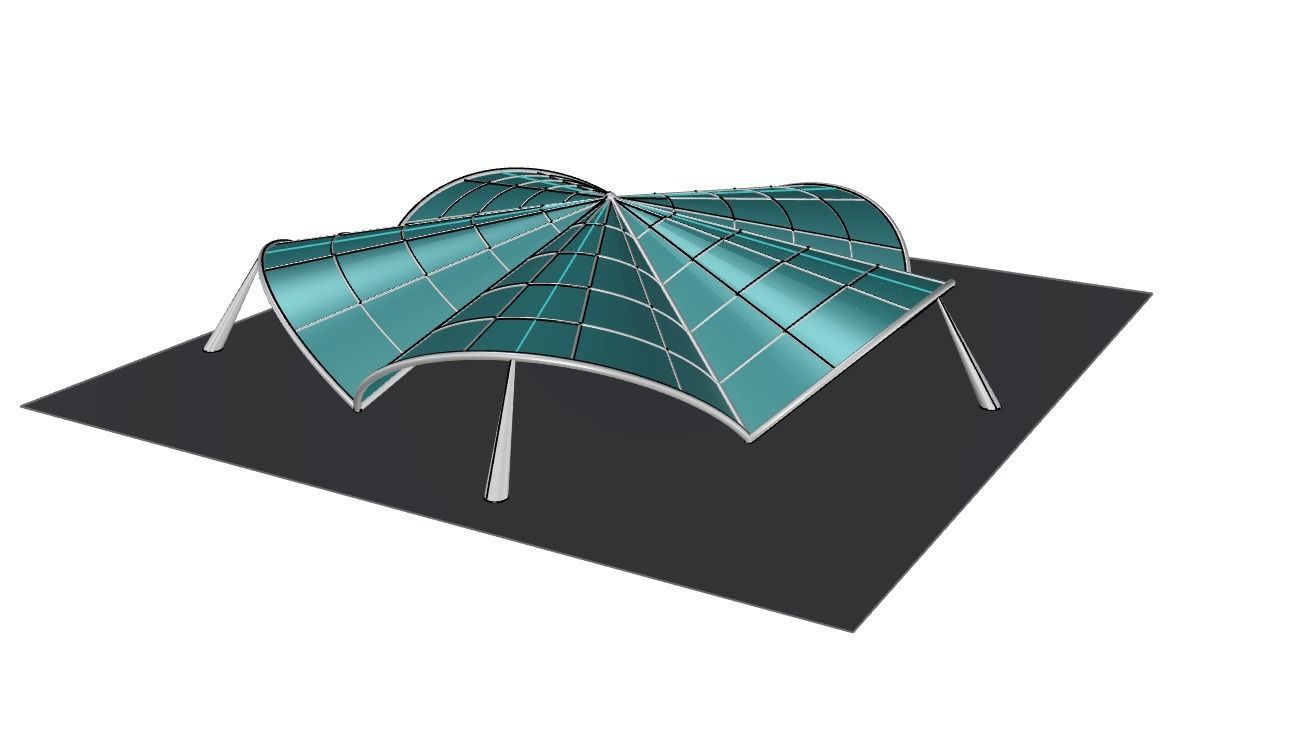Architectural Tensile Structure 5 sides 3D model | CGTrader