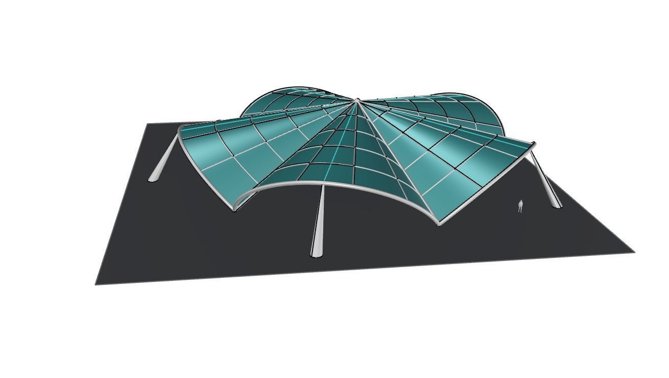 Architectural Tensile Structure 5 sides 3D model | CGTrader