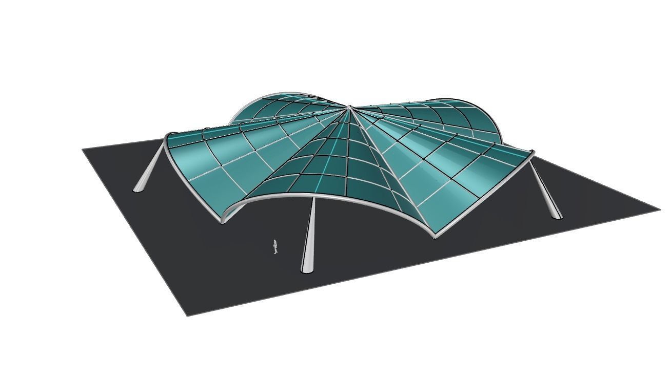 Architectural Tensile Structure 5 sides 3D model | CGTrader