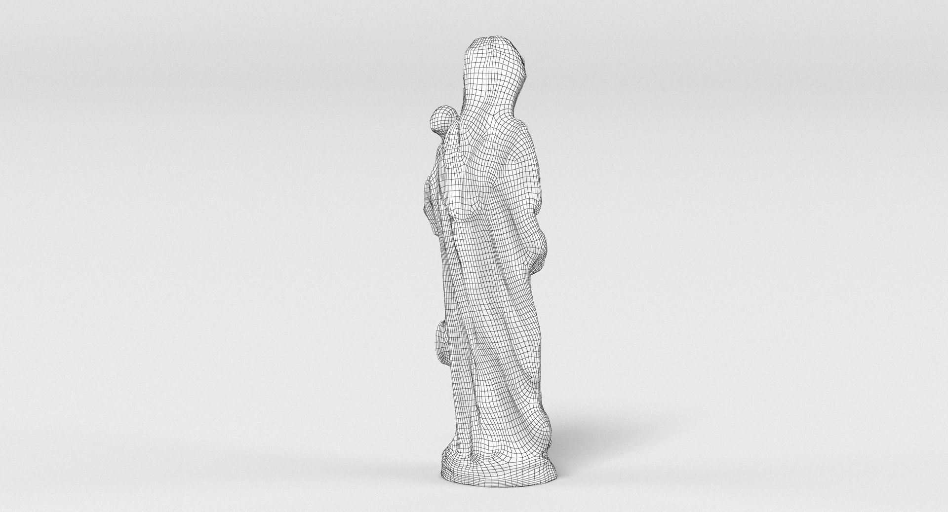 Mother Mary Religious Statue Figurine 3D model | CGTrader