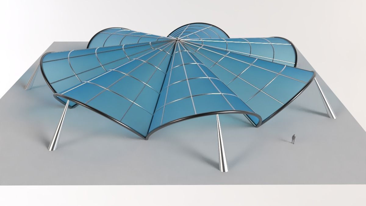 Architectural Pavilion Structure 7 sides 3D model | CGTrader