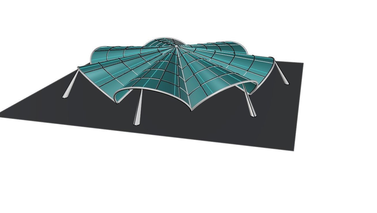Architectural Pavilion Structure 7 sides 3D model | CGTrader