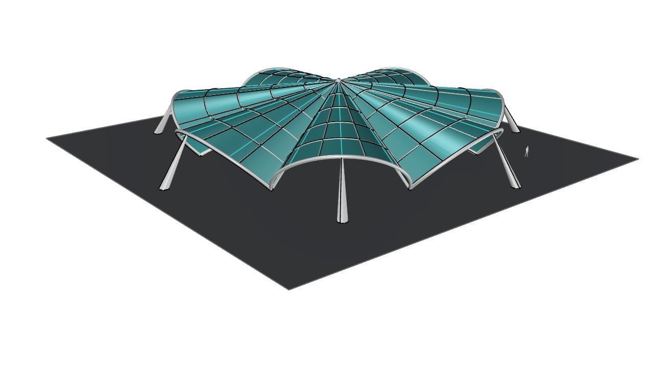 Architectural Pavilion Structure 7 sides 3D model | CGTrader