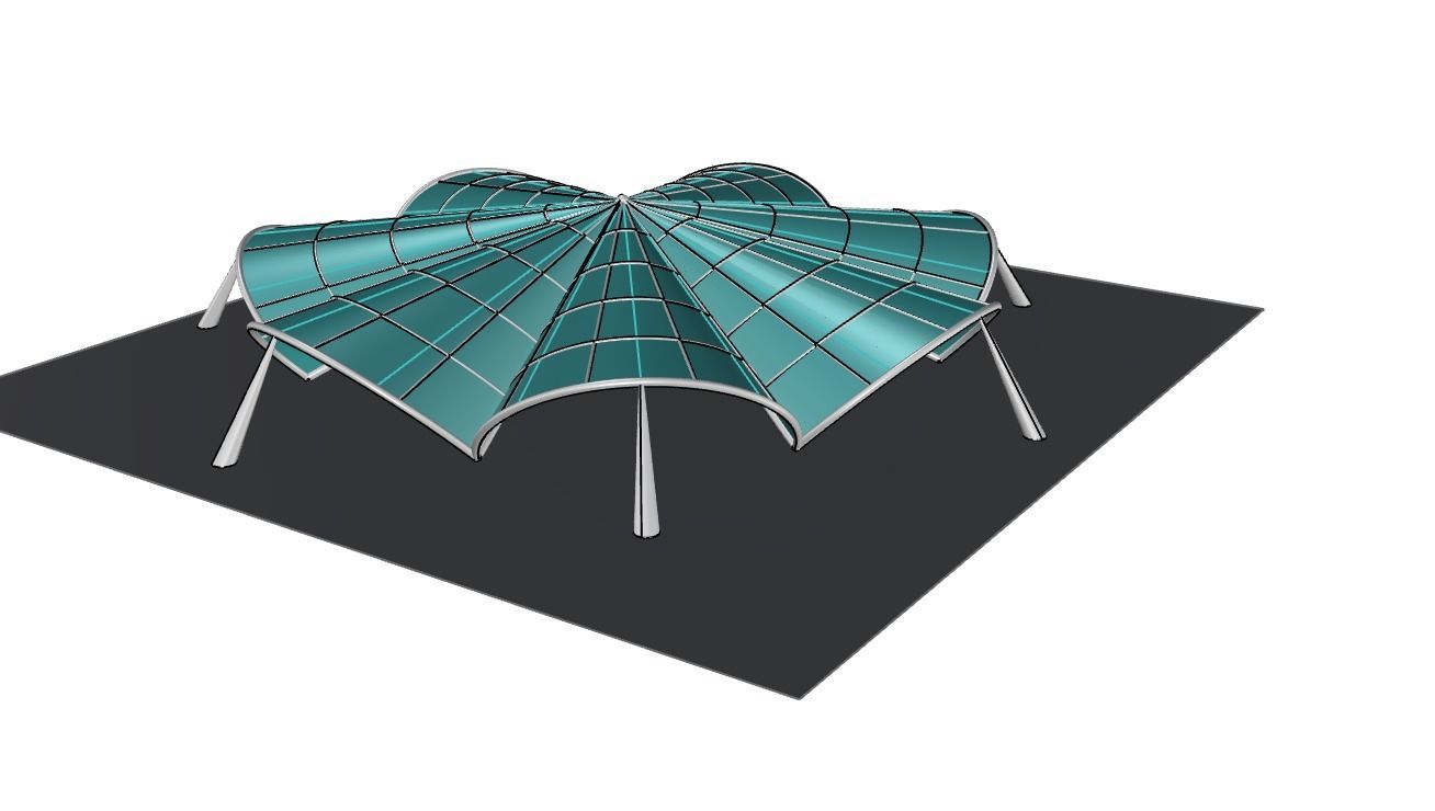 Architectural Pavilion Structure 7 sides 3D model | CGTrader