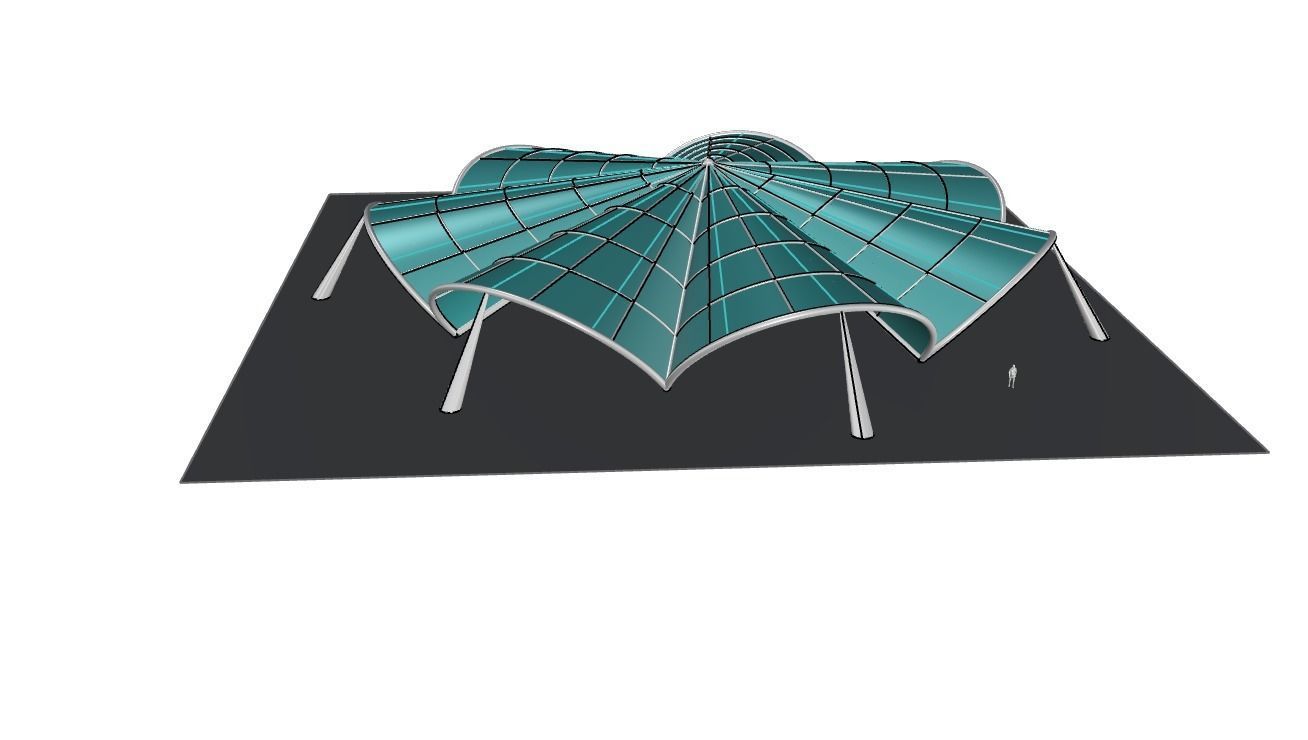 Architectural Pavilion Structure 7 sides 3D model | CGTrader