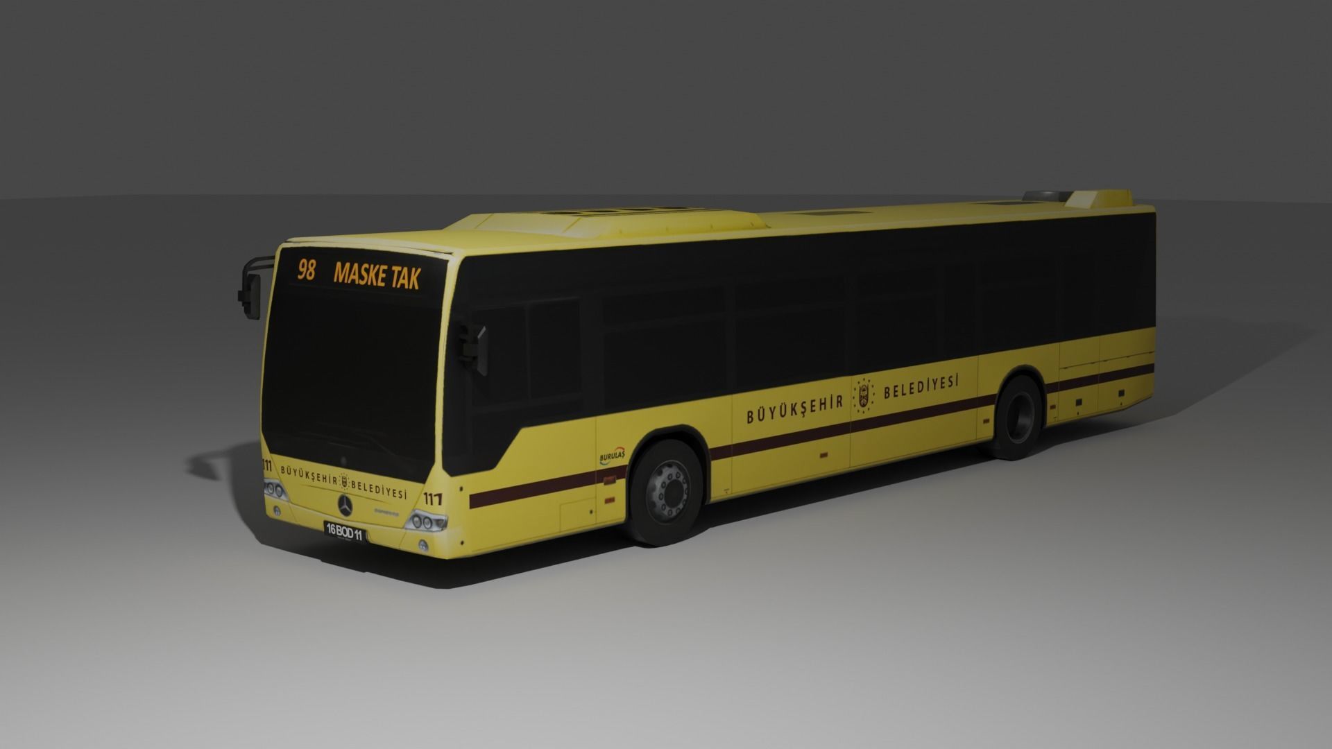 3D model Mercedes Benz Conecto VR / AR / low-poly | CGTrader