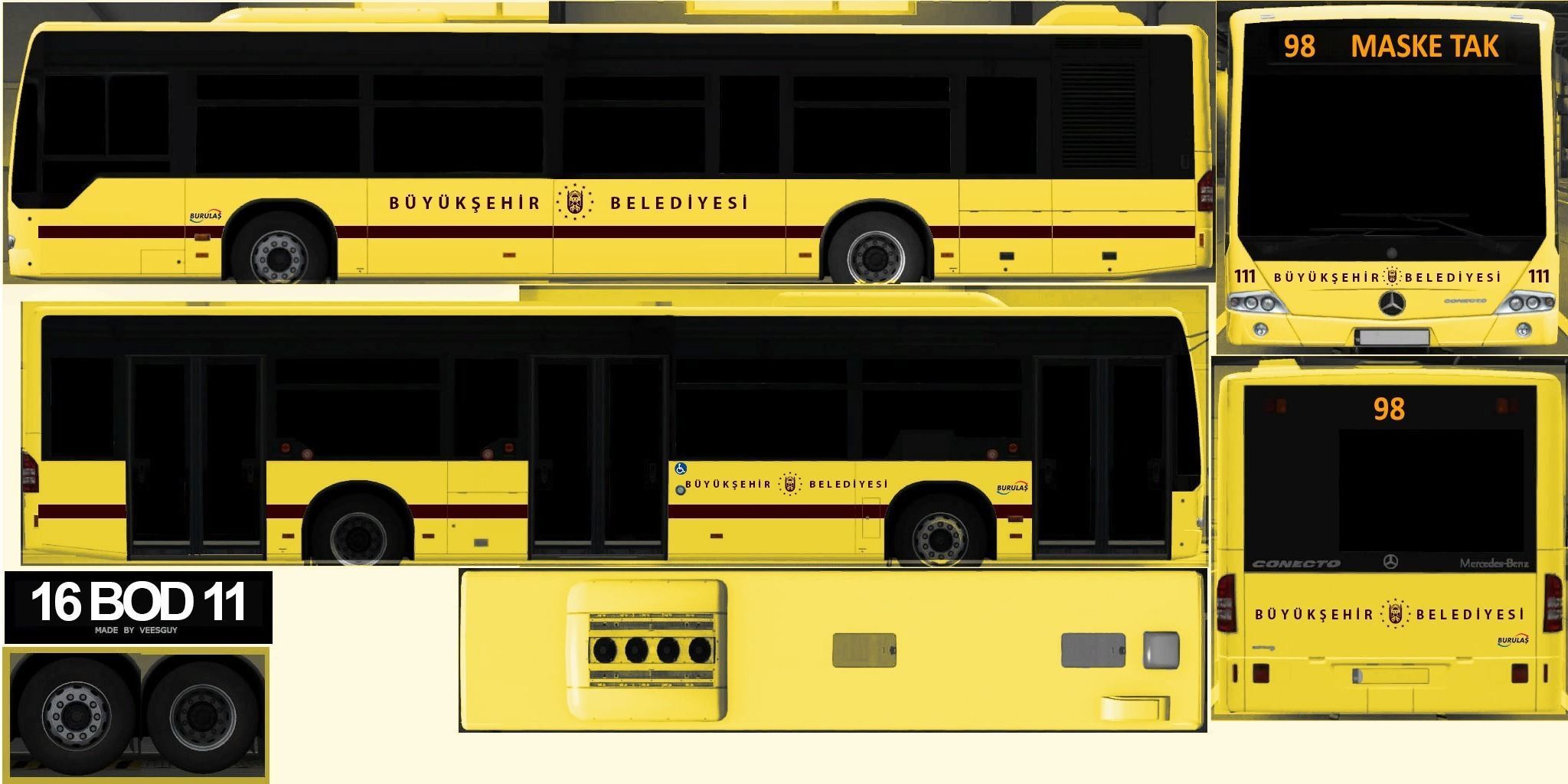 3D model Mercedes Benz Conecto VR / AR / low-poly | CGTrader