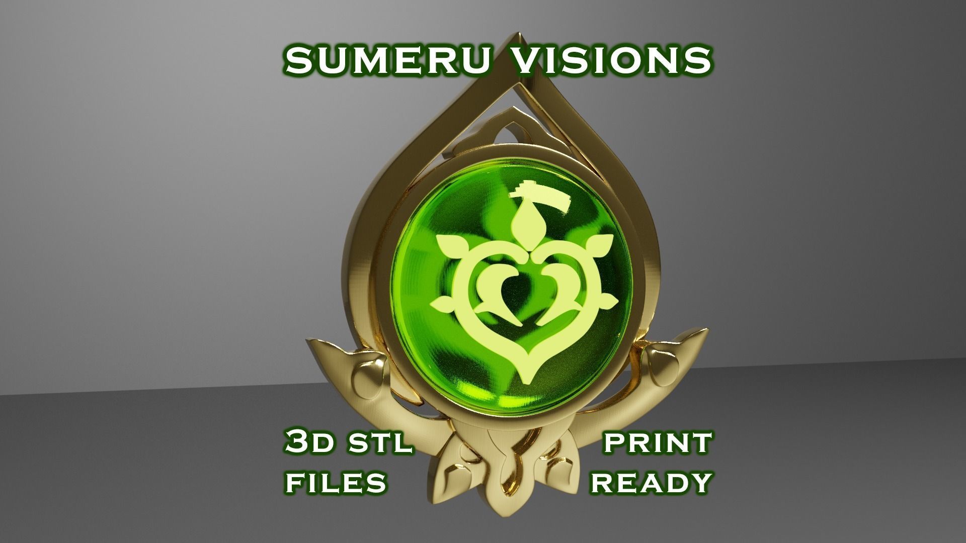Sumeru Vision Set -- Genshin Impact -- Vision Frame and 7 Stone 3D ...