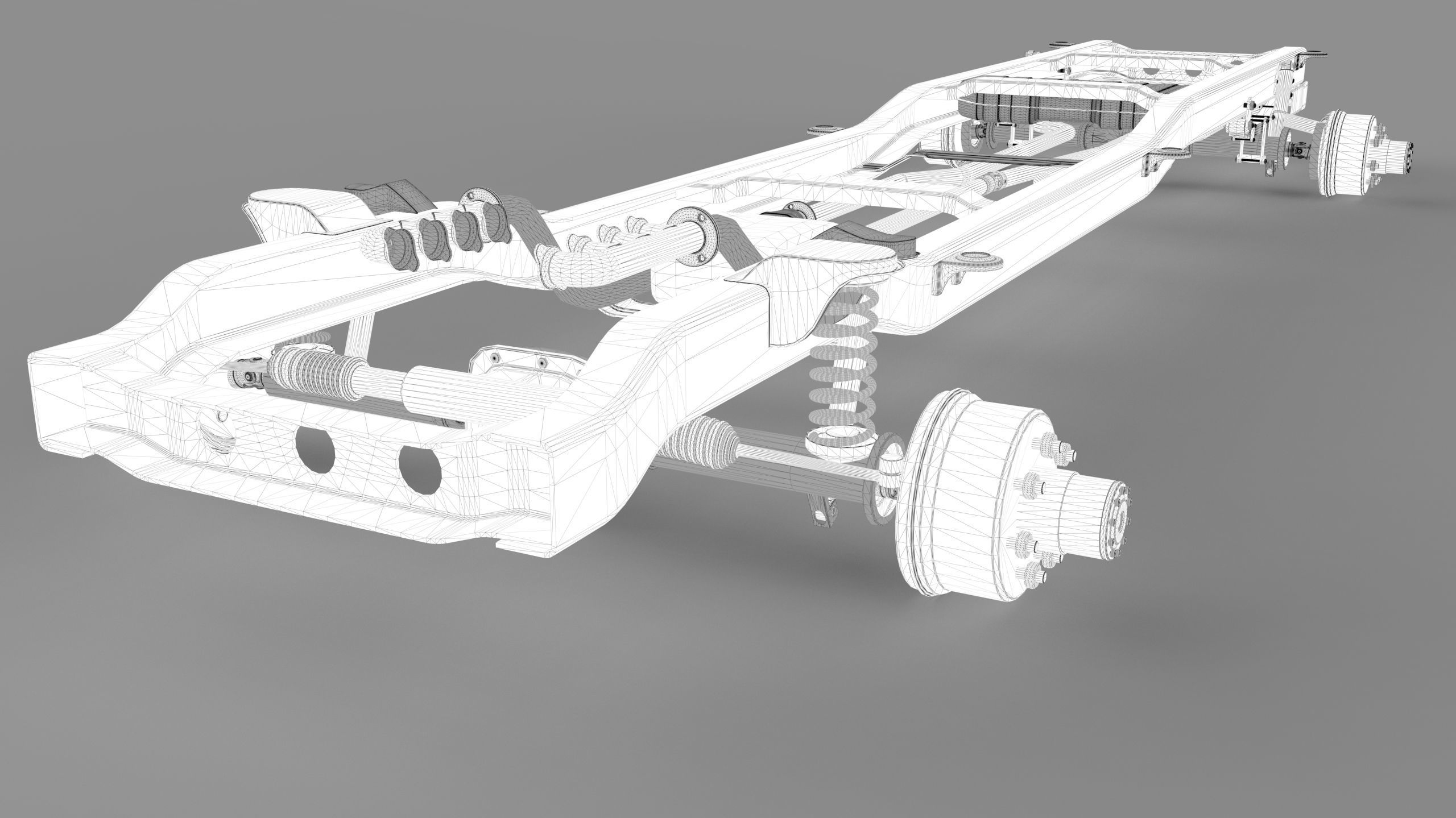 Pickup Chassis 4WD 3D model | CGTrader