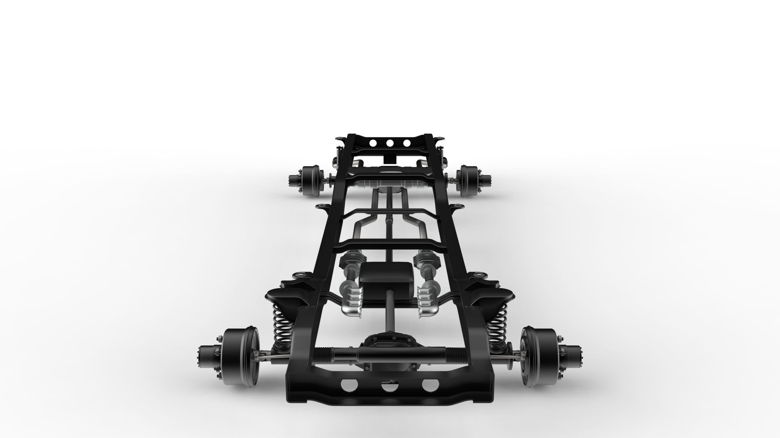 Pickup Chassis 4WD 3D model | CGTrader