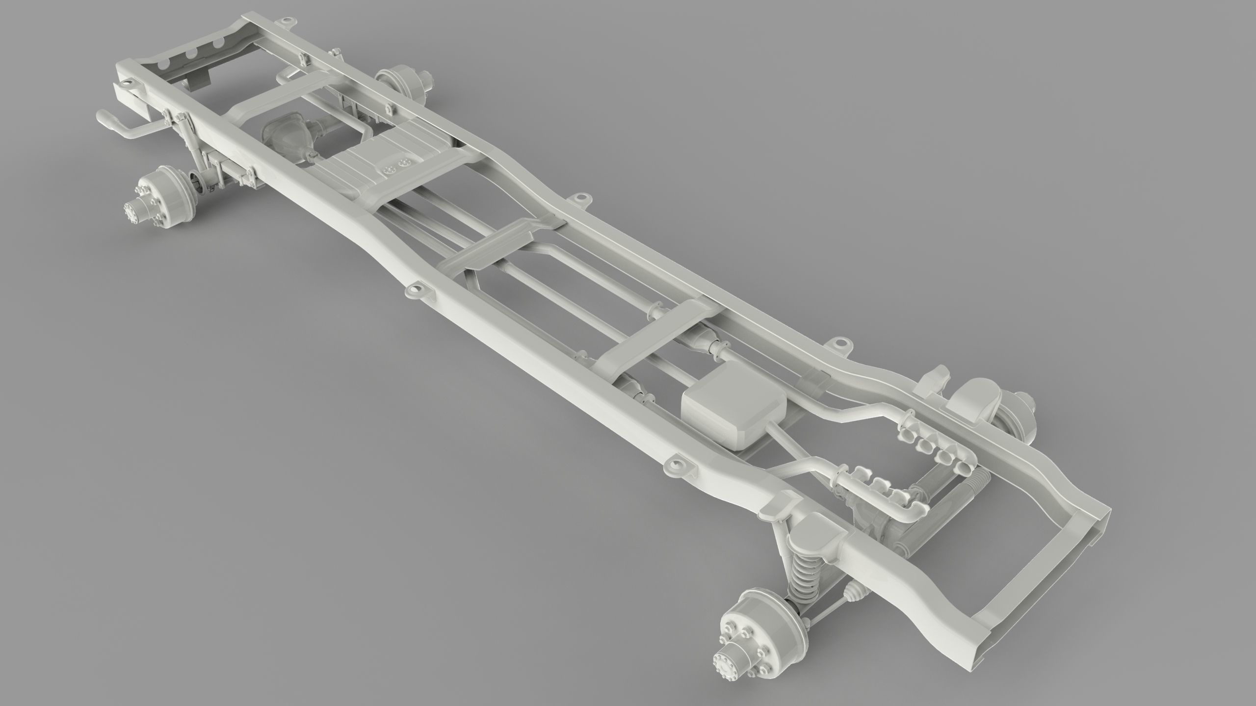 Pickup Chassis 4WD 3D model | CGTrader