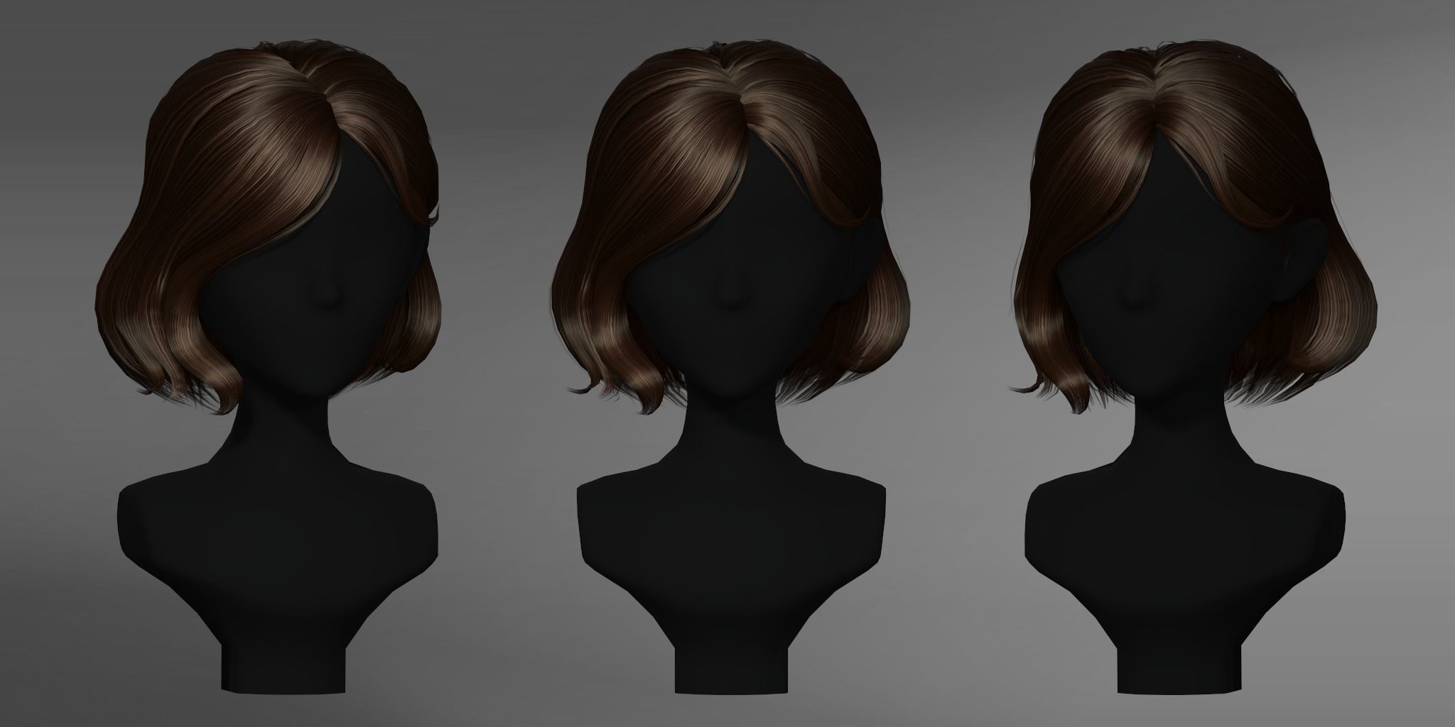 Free Stylized Female Hairstyle free VR / AR / low-poly 3D model | CGTrader