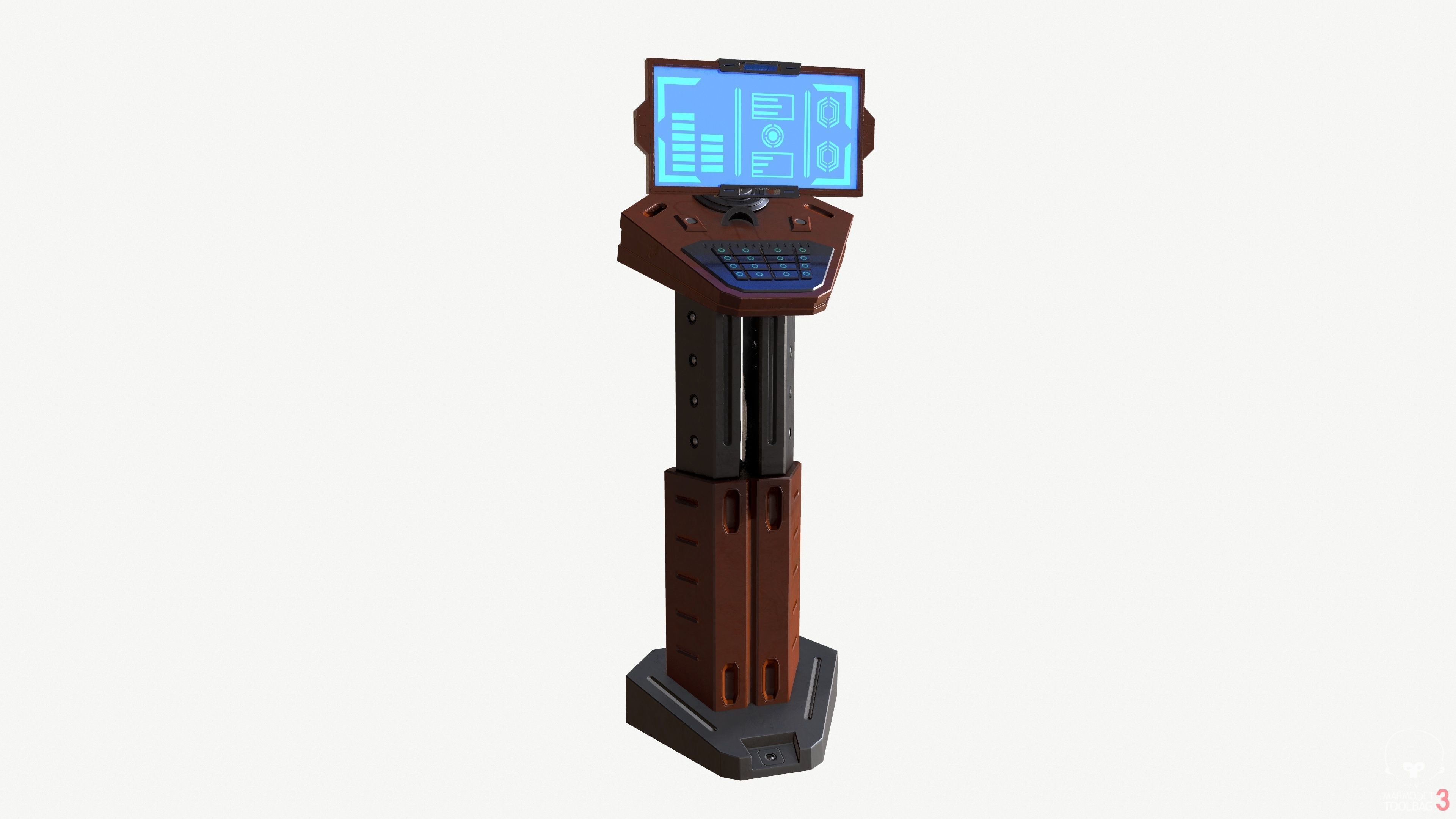 3D model Sci Fi computer Unit VR / AR / low-poly | CGTrader