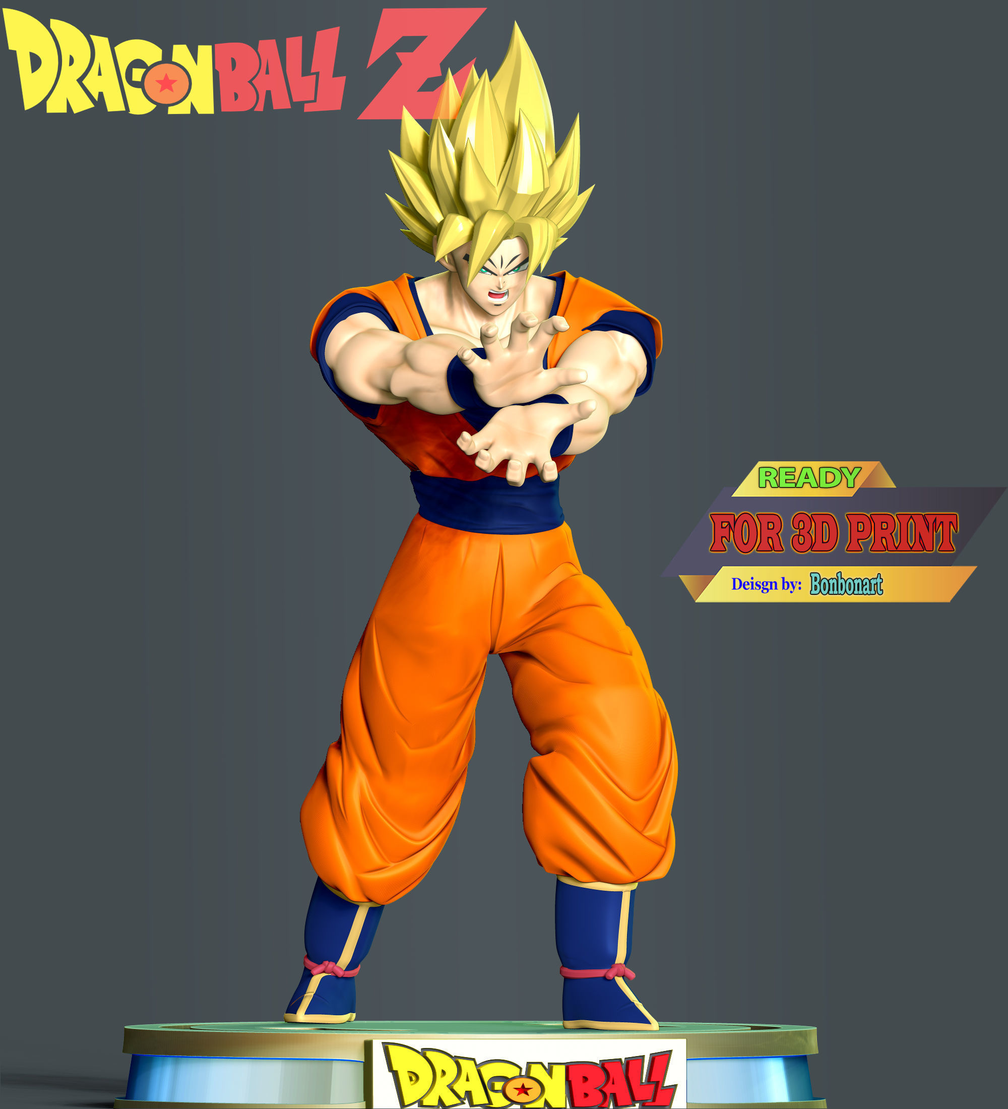 Son Goku - Dragon Ball 3D model 3D printable | CGTrader