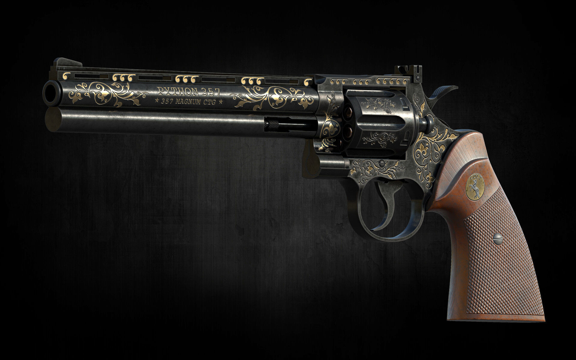 3D model Python 357 low poly game ready VR / AR / low-poly | CGTrader